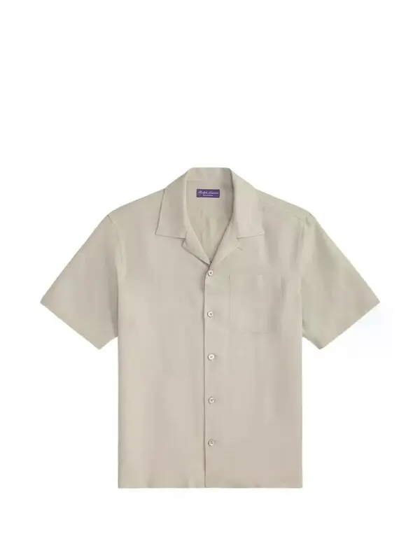 Ralph Lauren Purple Label Short-sleeved Camp-collar Shirt - Neutrals