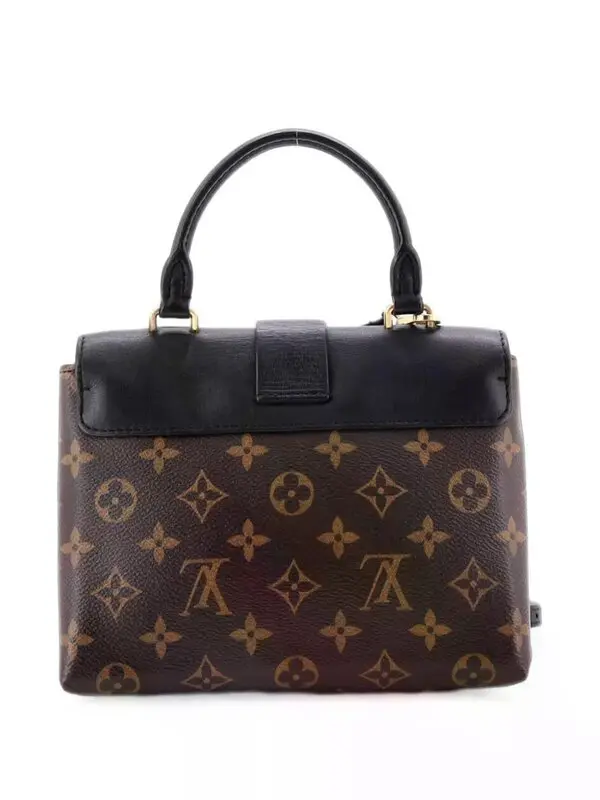 LOUIS VUITTON Locky Handbag Monogram Canvas With Leather Bb Satchel - Black