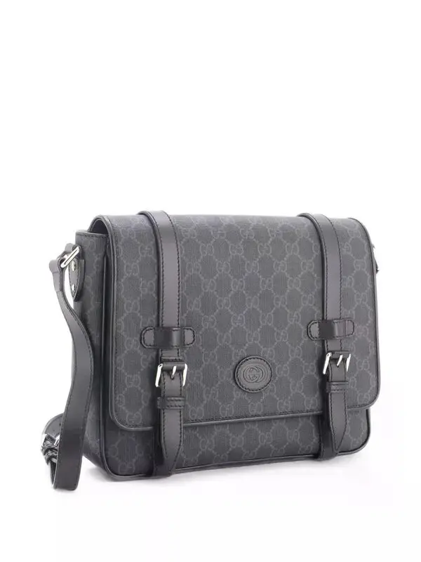 Gucci Gg Coated Canvas Messenger Bag
