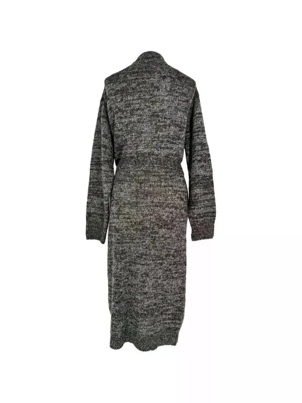 Dries Van Noten Belted Long-sleeve Cardigan - Grey