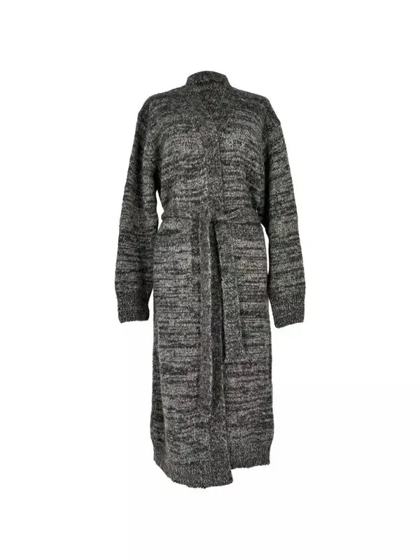 Dries Van Noten Belted Long-sleeve Cardigan - Grey