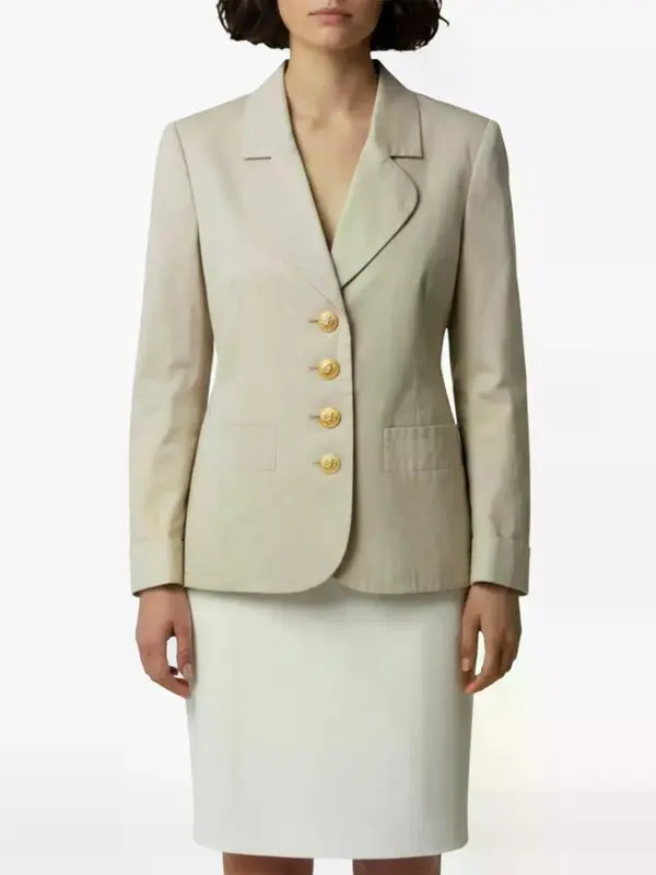 Saint Laurent 1990s Single-breasted Blazer - Neutrals
