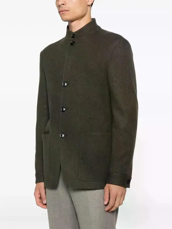 Zegna High-neck Button-up Jacket - Green