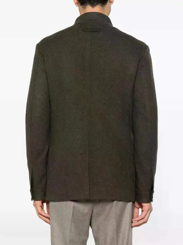 Zegna High-neck Button-up Jacket - Green