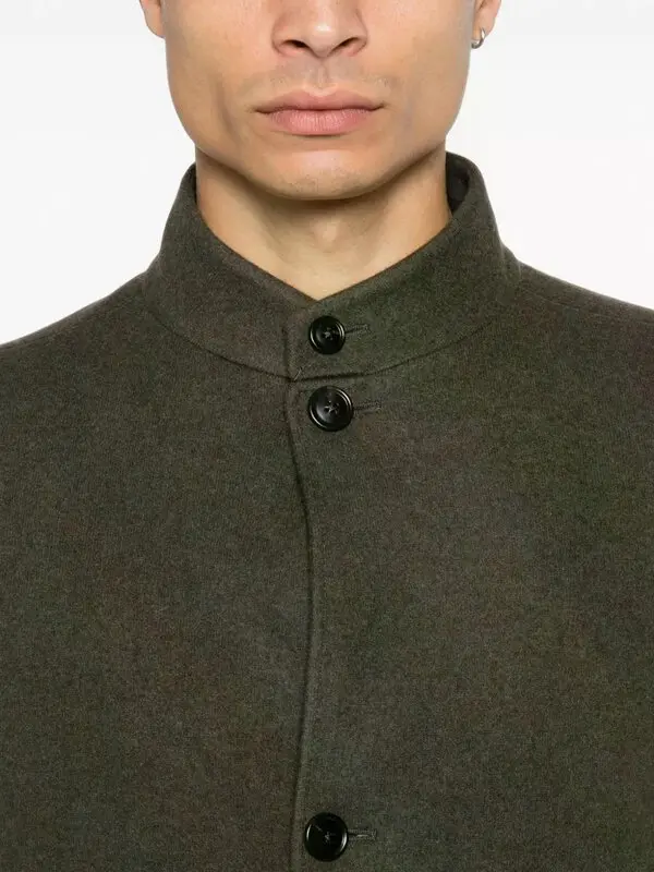 Zegna High-neck Button-up Jacket - Green
