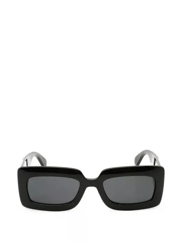 Gucci Rectangle Sunglasses - Black