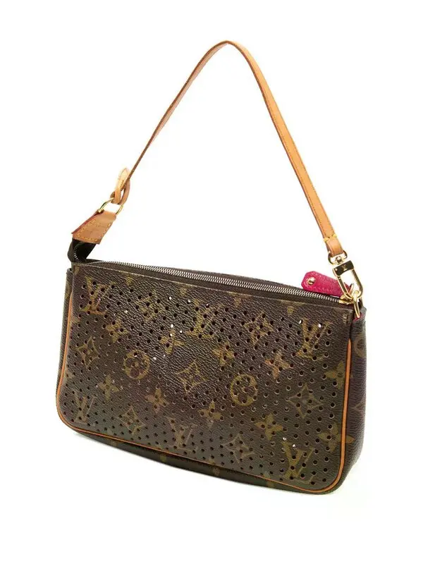 LOUIS VUITTON 2006 Monogram Perforated Pochette Accessoires Shoulder Bag