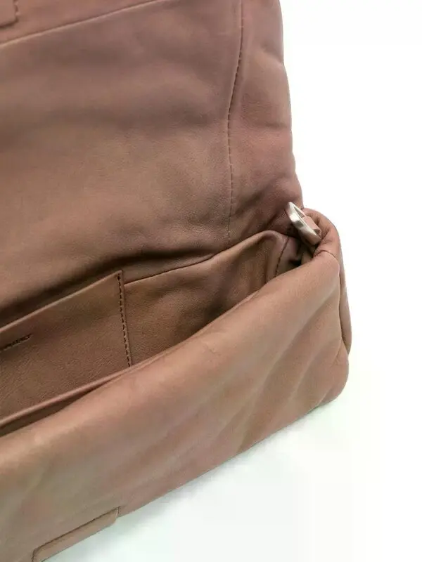 Rick Owens Padded Leather Clutch Bag - Brown