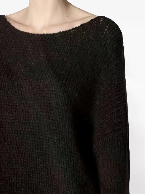 ROBERTO COLLINA Chunky-knit Boat-neck Sweater