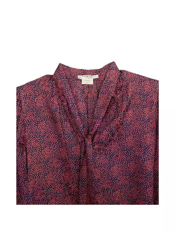 Saint Laurent 1970s Printed Lavalliere Blouse