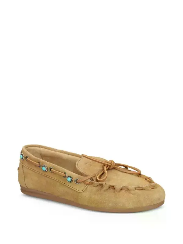 POSA Embellished Lace-up Loafers
