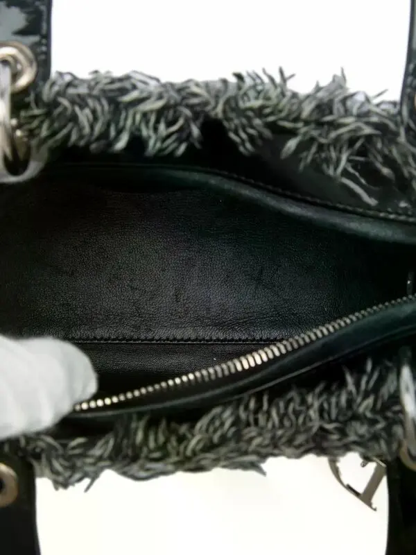 Dior 2011 Medium Tweed Cannage Lady Satchel