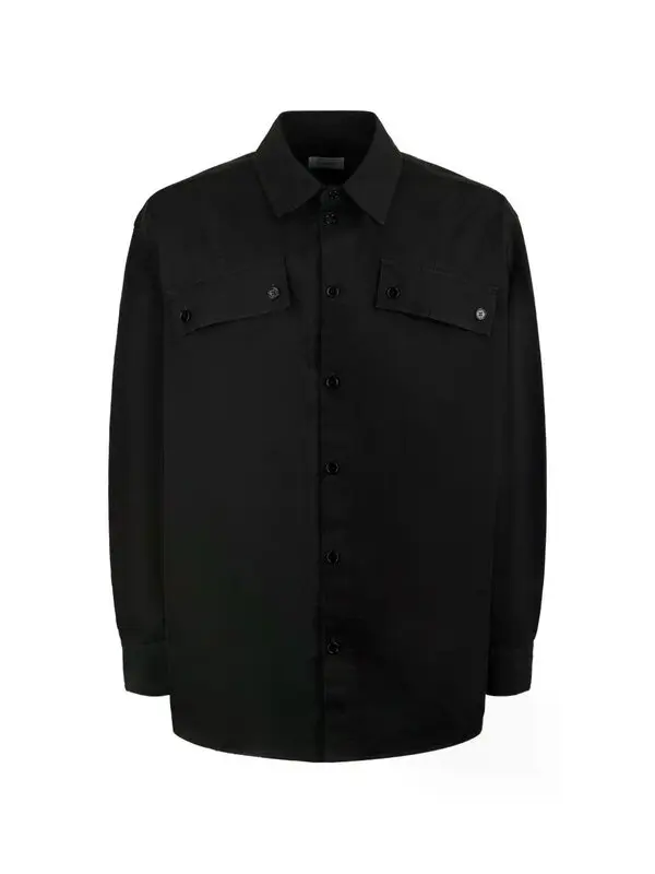 Off-White Logo-print Button-up Overshirt - Black