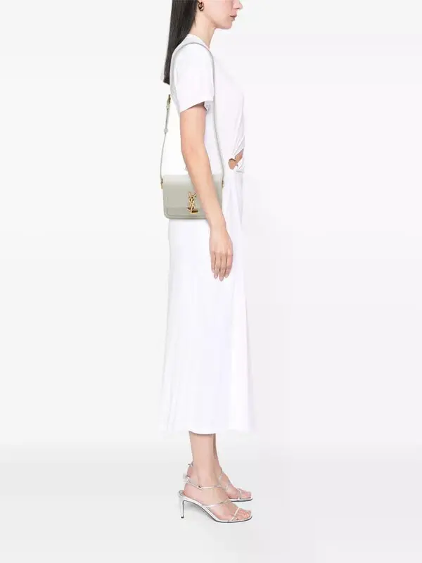 Saint Laurent 2021 Small Calfskin Solferino Satchel In Box Crossbody Bag - White