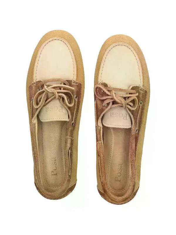 POSA Suede Panelled Loafers