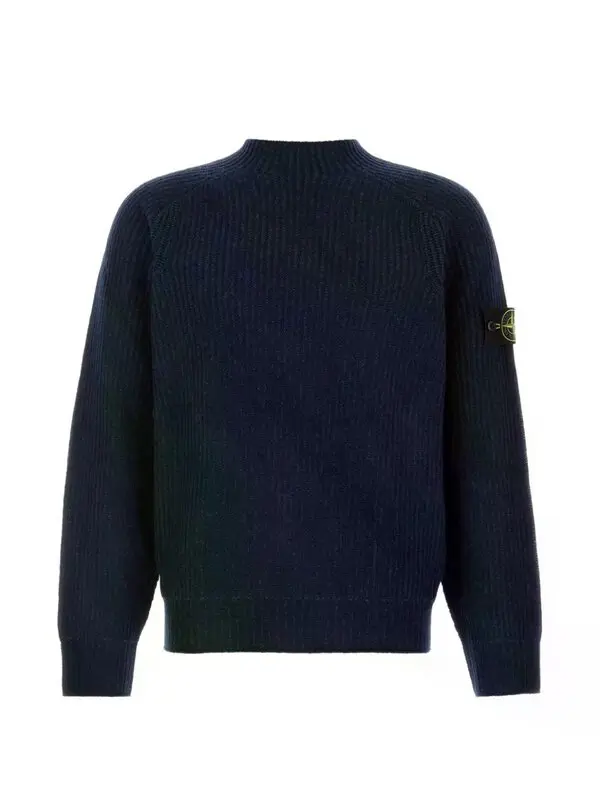 Stone Island Ribbed-knit Logo-patch Sweater