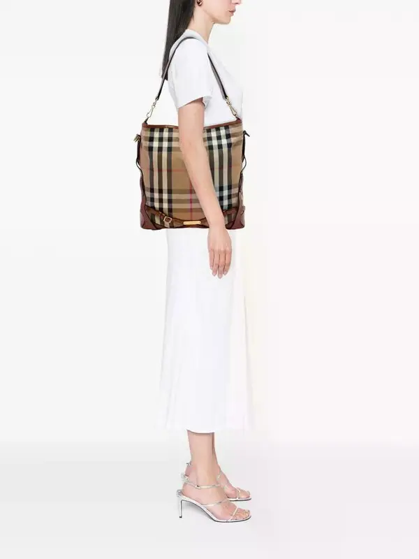 Burberry 2000-2017 House Check Canvas Gosford Bridle Satchel
