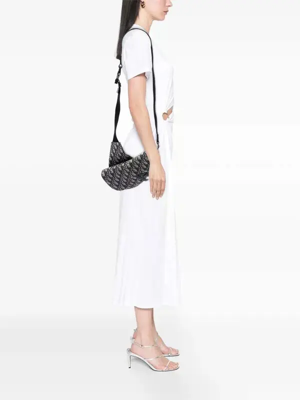 Dior 2020 Oblique Canvas Saddle Crossbody Bag