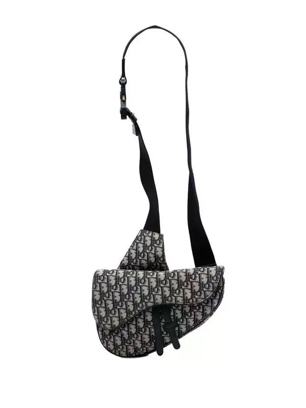 Dior 2020 Oblique Canvas Saddle Crossbody Bag