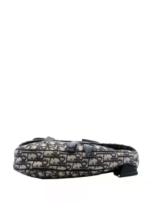 Dior 2020 Oblique Canvas Saddle Crossbody Bag