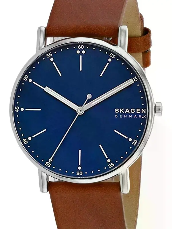 Skagen Signatur Leather 40mm Watch - Blue