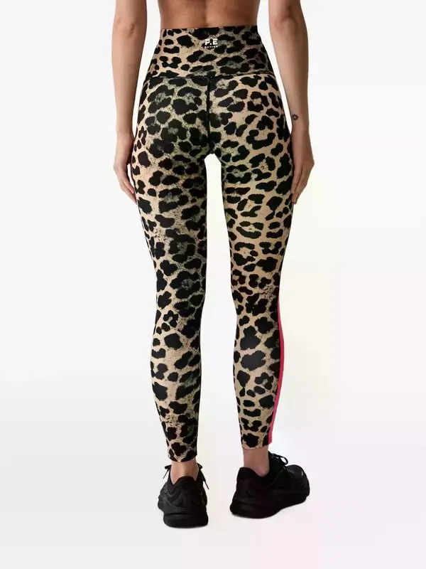 P.E Nation Leopard-print Side-stripe Leggings