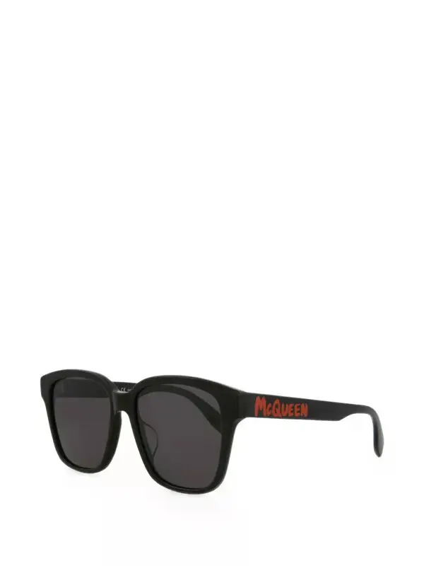 Alexander McQueen Logo-print Square-frame Sunglasses