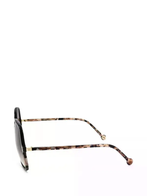 Carolina Herrera Tortoiseshell-effect Square-frame Sunglasses