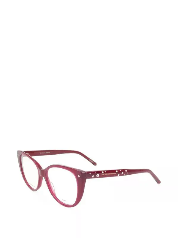 Carolina Herrera Crystal-embellished Cat-eye Glasses - Red