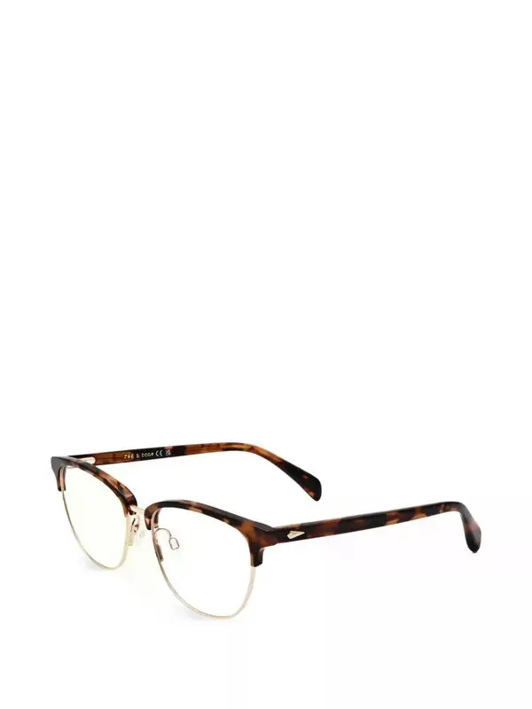Rag & Bone Tortoiseshell-effect Browline-frame Glasses - Brown