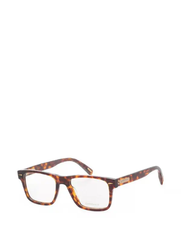 Chopard Tortoiseshell-effect Rectangle-frame Glasses