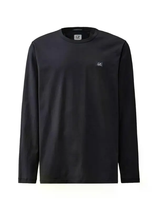 C.P. COMPANY Logo-patch Long-sleeve T-shirt - Blue