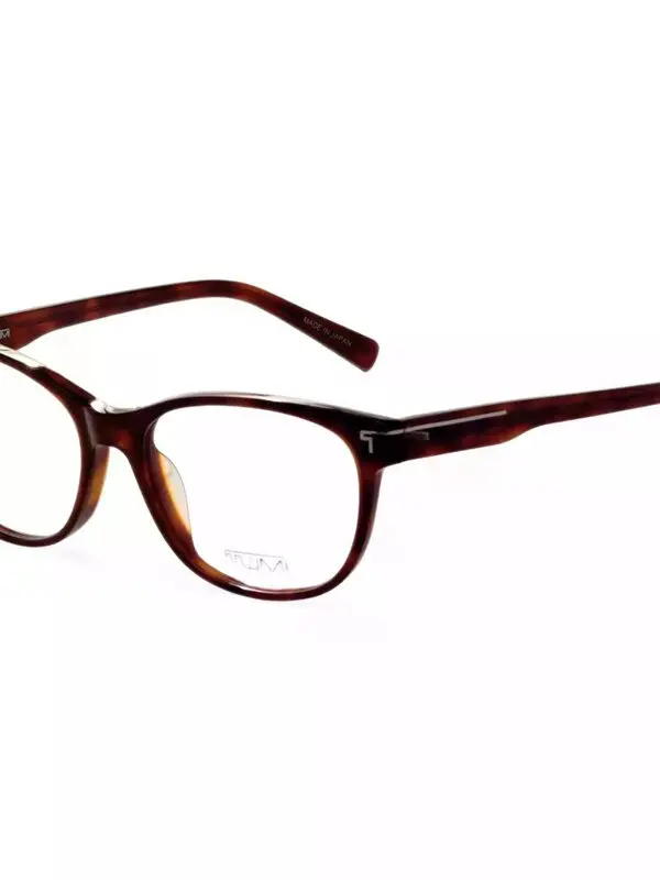 Tumi Tortoiseshell-effect Round-frame Glasses