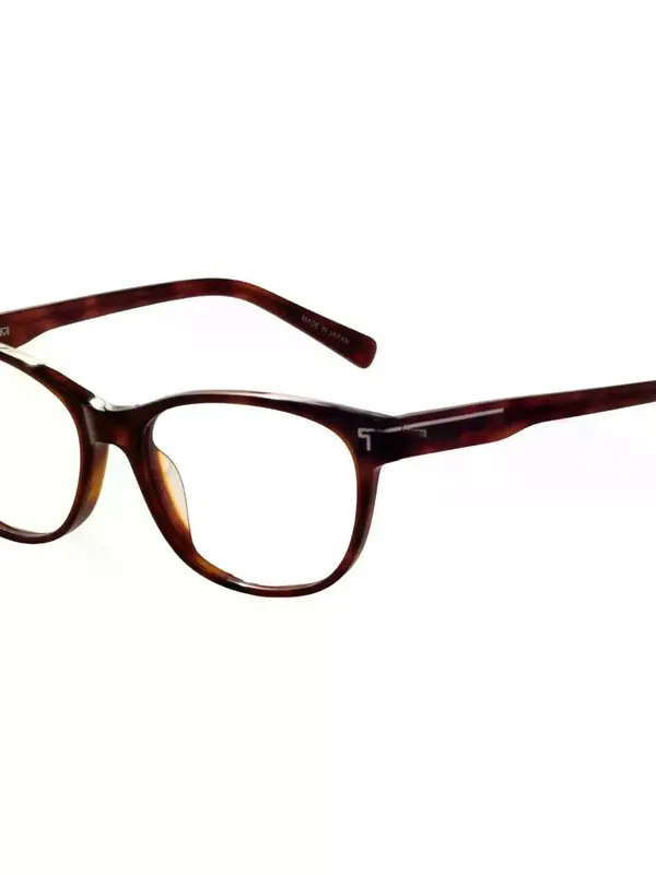 Tumi Tortoiseshell Effect Round Frame Eyeglasses