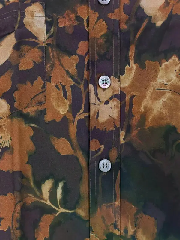 ON ME THE SHIRT Floral-pattern Pointed-collar Shirt