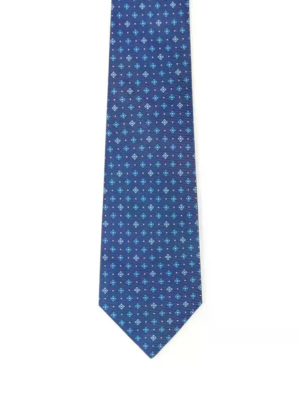 Kiton Geometric-pattern Silk Tie