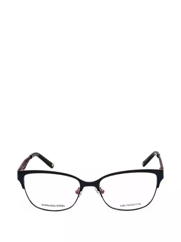 LIZ CLAIBORNE Rectangle-frame Glasses - Blue