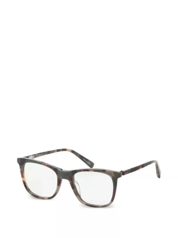 Tumi Tortoiseshell-effect Square-frame Eyeglasses - Green