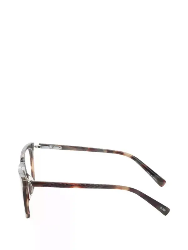 Tumi Tortoiseshell-effect Square-frame Eyeglasses