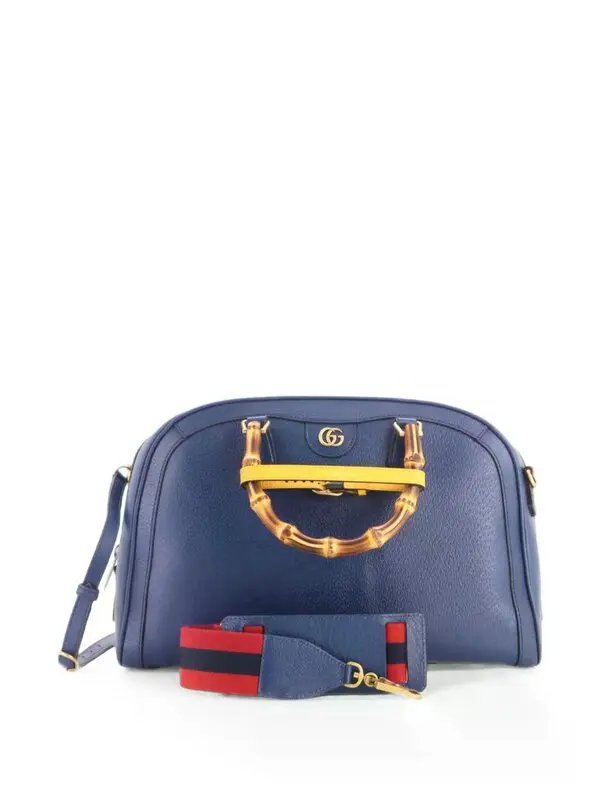 Gucci Diana Nm Bamboo Handle Duffle Bag Leather Medium Travel Bag