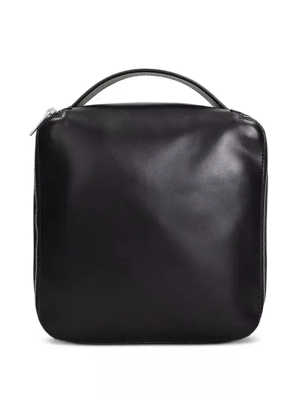 Rick Owens Leather Wash Bag - Black