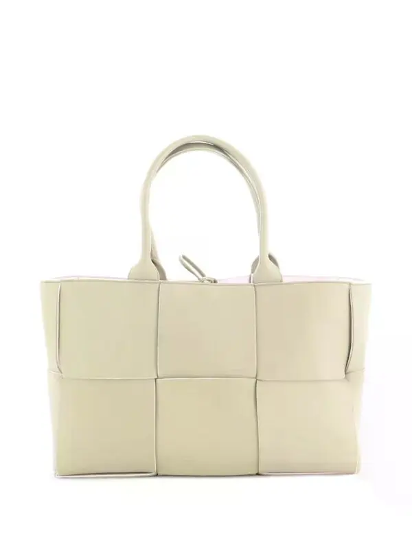 Bottega Veneta Arco Maxi Intrecciato Leather Tote Bag - Green