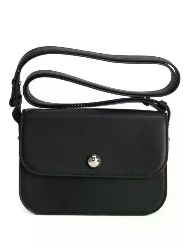 Max Mara Logo Engraved Shoulder Bag - Black