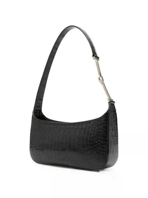TOM FORD Crocodile-effect Leather Shoulder Bag - Black