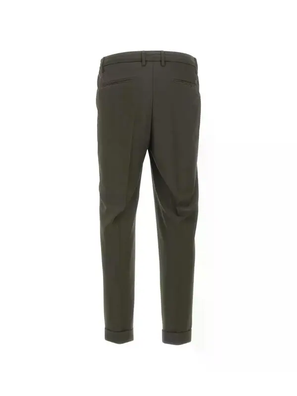 DEVORE INCIPIT Micro-texture Pleated Trousers - Green