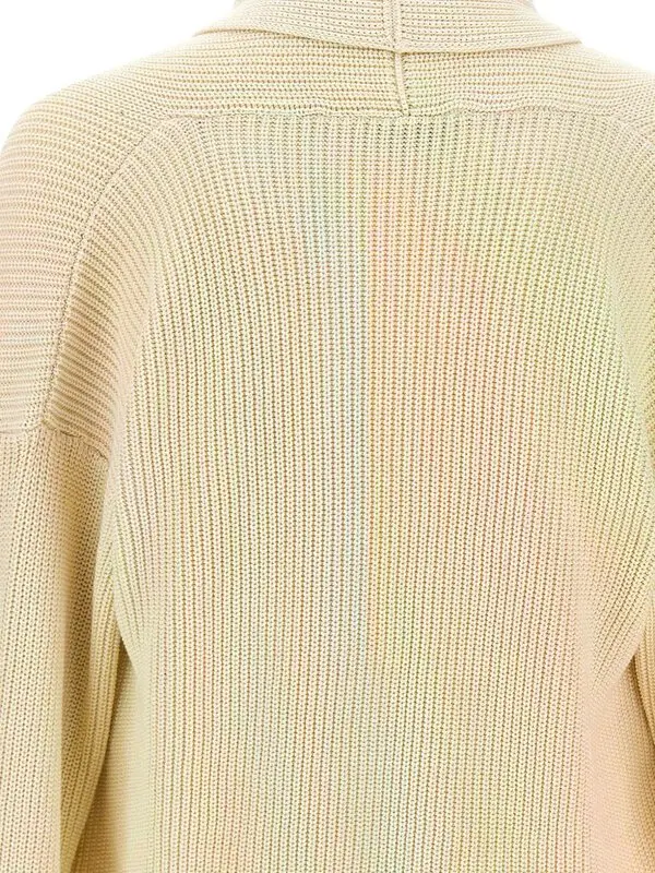 LANEUS Shawl-collar Wrap-design Sweater