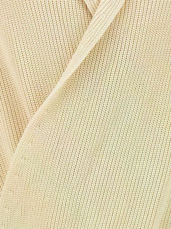 LANEUS Shawl-collar Wrap-design Sweater