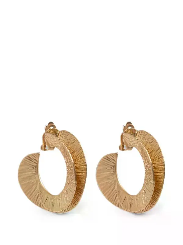 Cult Gaia Ren Hammered Hoop Earrings - Gold