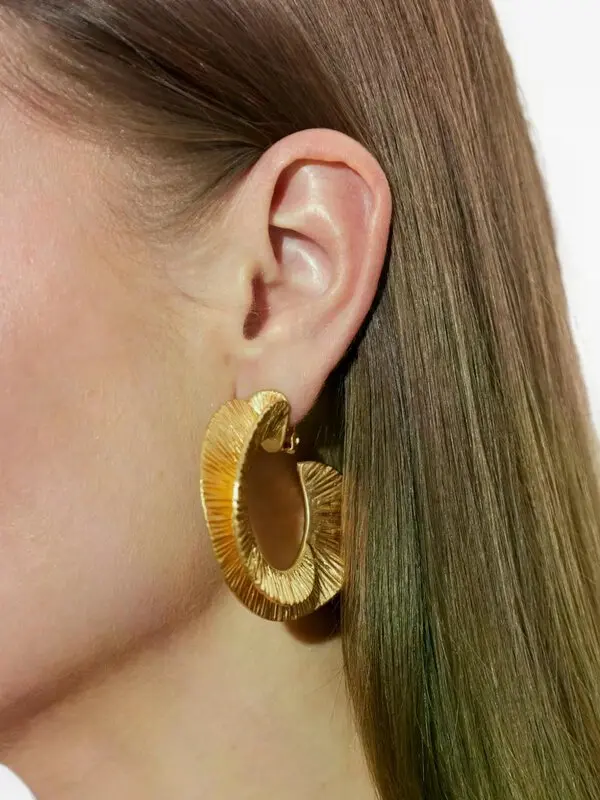 Cult Gaia Ren Hammered Hoop Earrings