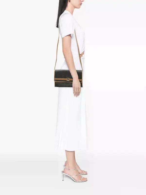 Dior 20th Century Honeycomb Coated Canvas Crossbody Bag - Black